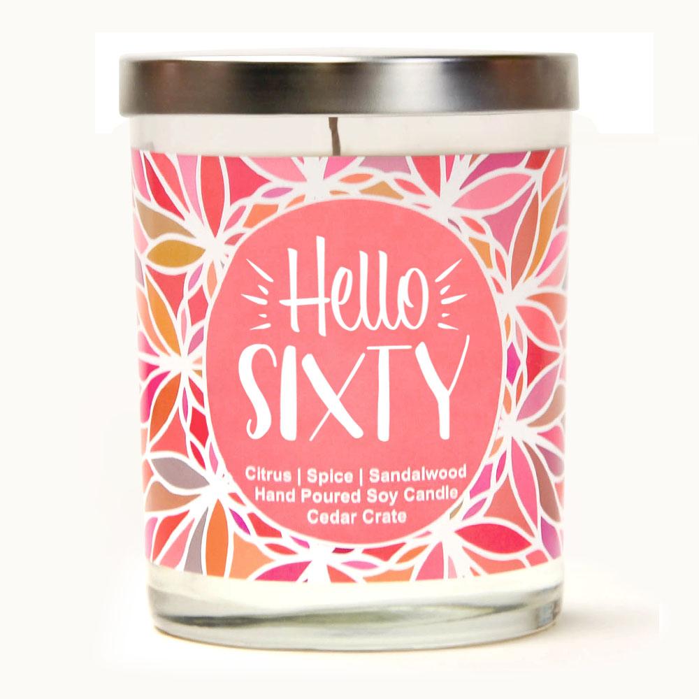 "Cheers to 60 Years!" Wine Glass and "Hello Sixty" Caribbean Retreat C ...